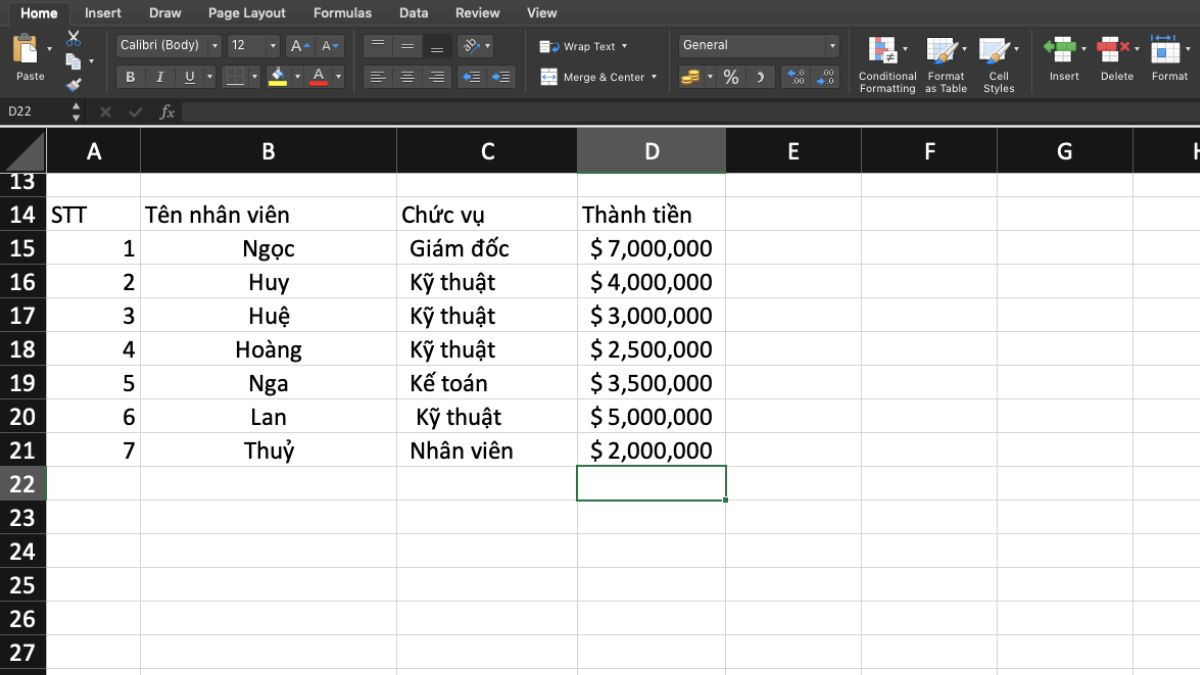 Hướng dẫn 6 cách tính tổng hàng dọc trong Excel nhanh chóng